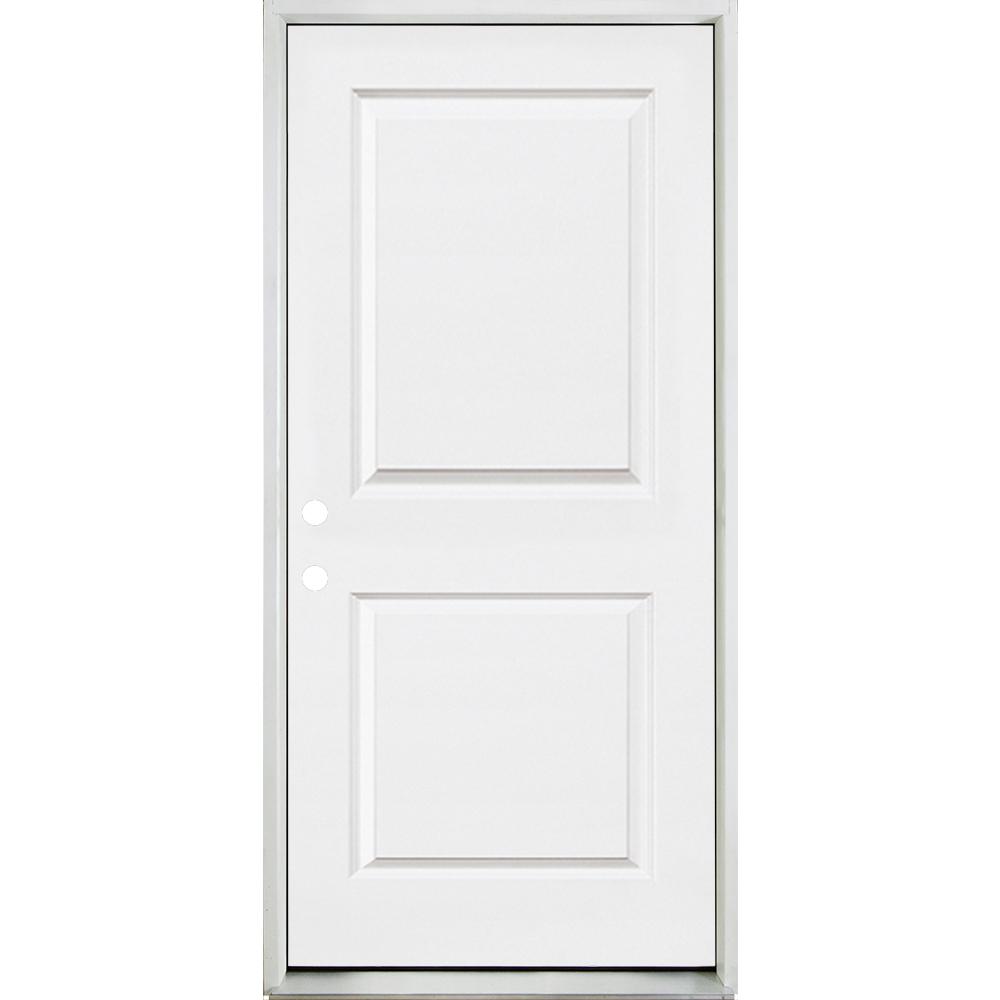 Steves & Sons 32 in. x 80 in. Element Series 2-Panel Square Right Hand ...