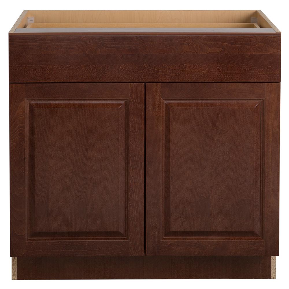 Hampton Bay Benton Assembled 36x34.5x24 in. Base Cabinet with Soft ...