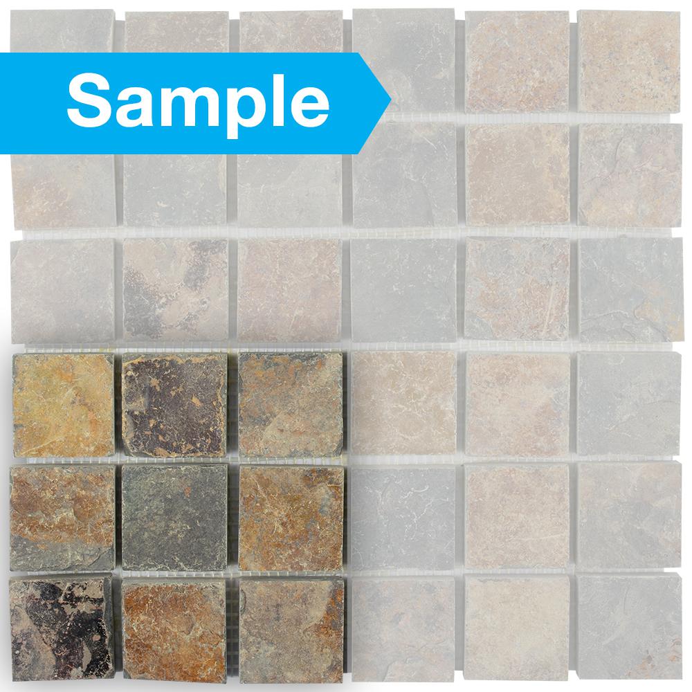 Merola Tile Take Home Tile Sample - Crag Quad Sunset Slate 6 in. x 6 in ...