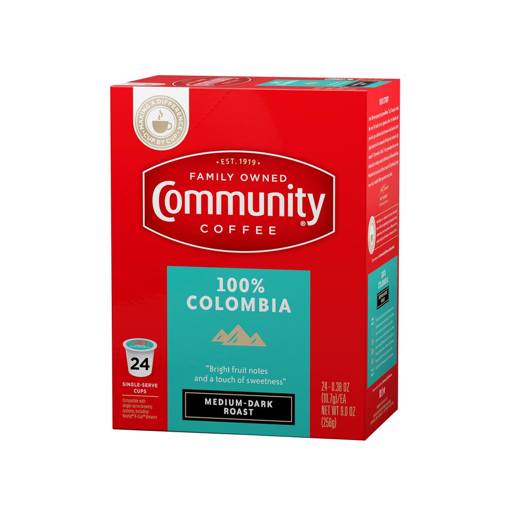 Community Coffee Colombia Altura Medium-Dark Roast Single Serve Cups ...