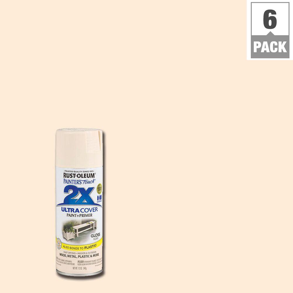 Rust-Oleum Painter's Touch 2X 12 oz. Gloss Ivory General Purpose Spray ...