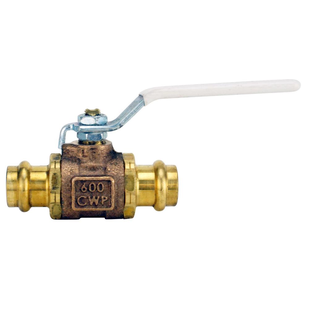 Apollo 3/4 in. Brass Press x Press Ball Valve-77WLF10401 - The Home Depot