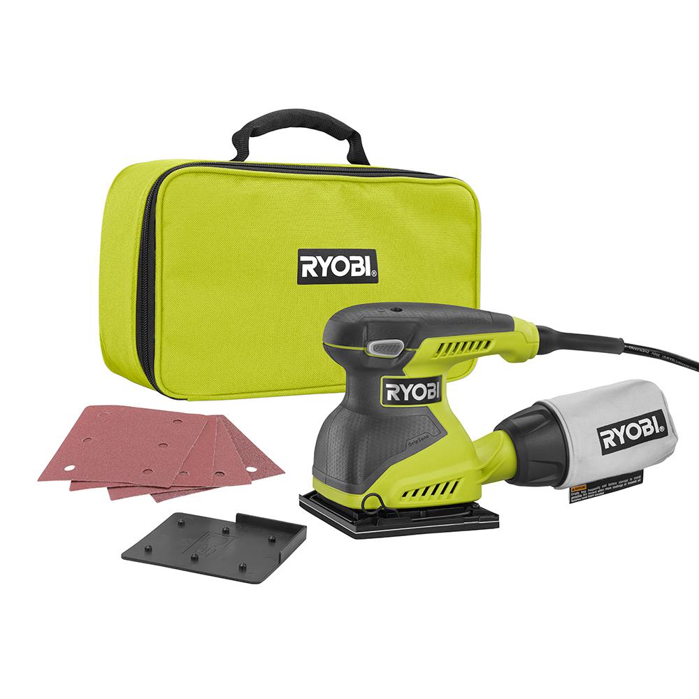 Ryobi Corded Sheet Sander 2 Amp Dust Collection Bag 4 Piece Sandpaper 1