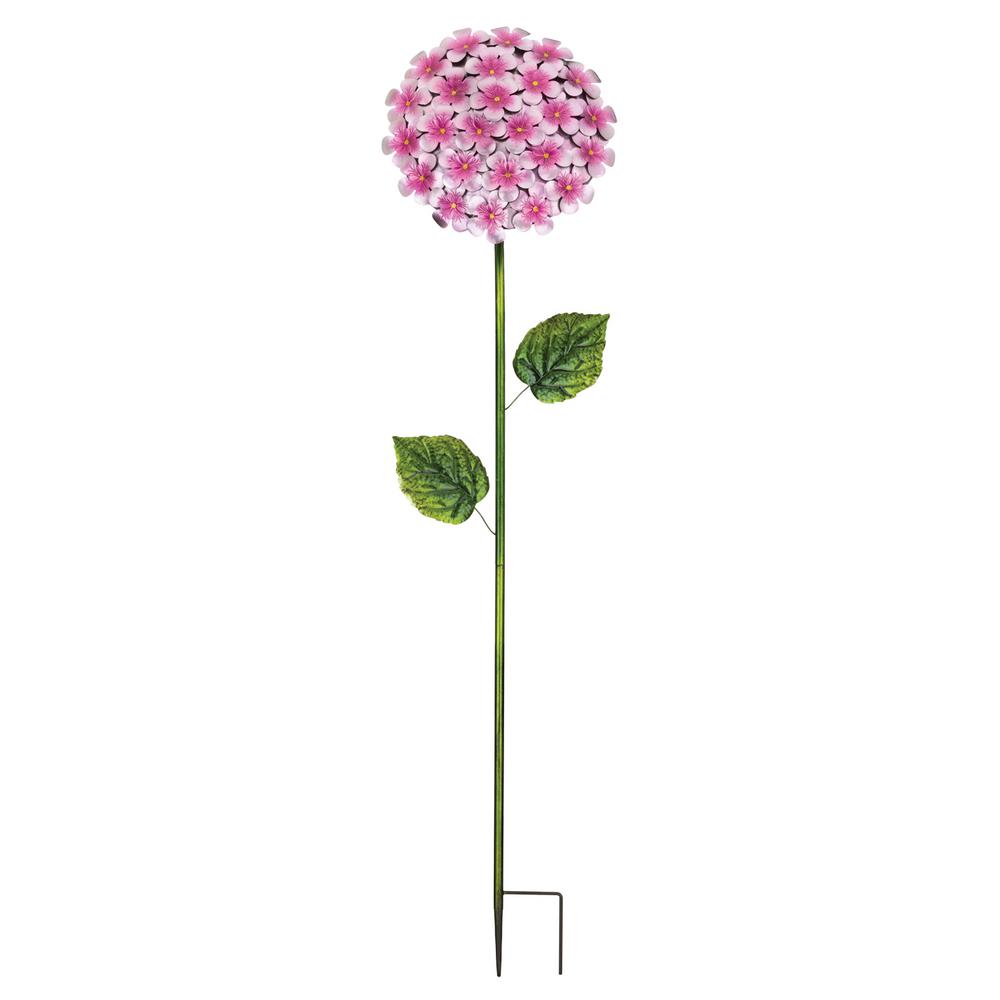 Regal 49 in. Hydrangea Flower Stake Pink-11227 - The Home Depot