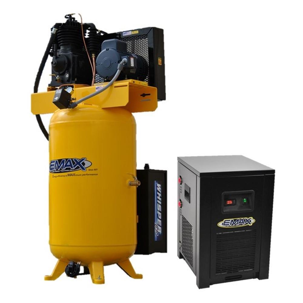 EMAX Industrial Plus 80 Gal. 5 HP 1-Phase 2-Stage Silent Air Electric ... EMAX Industrial Plus 80 Gal. 5 HP 1-Phase 2-Stage Silent Air Electric ...