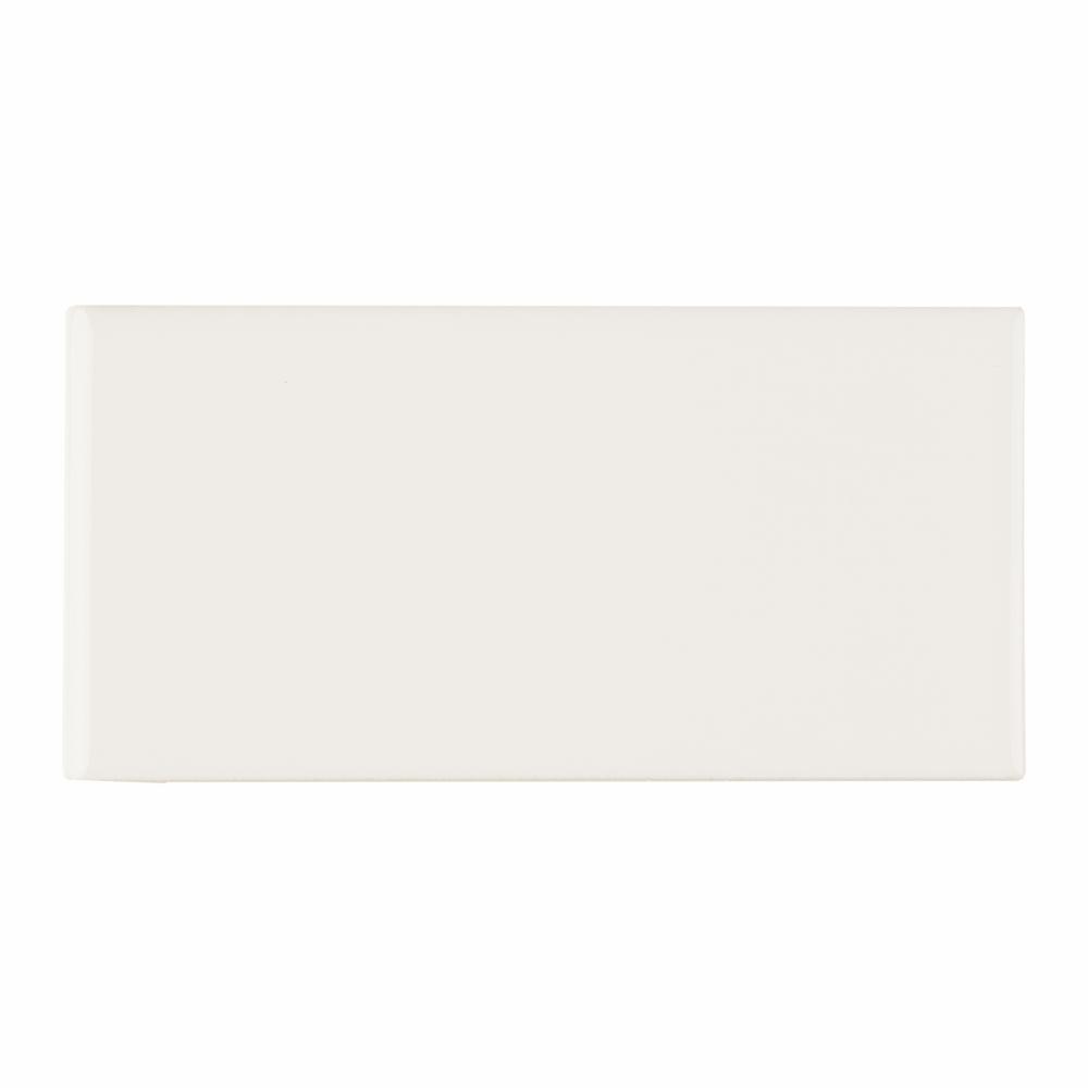 Daltile Rittenhouse Square Arctic White 3 in. x 6 in. Ceramic Bullnose ...