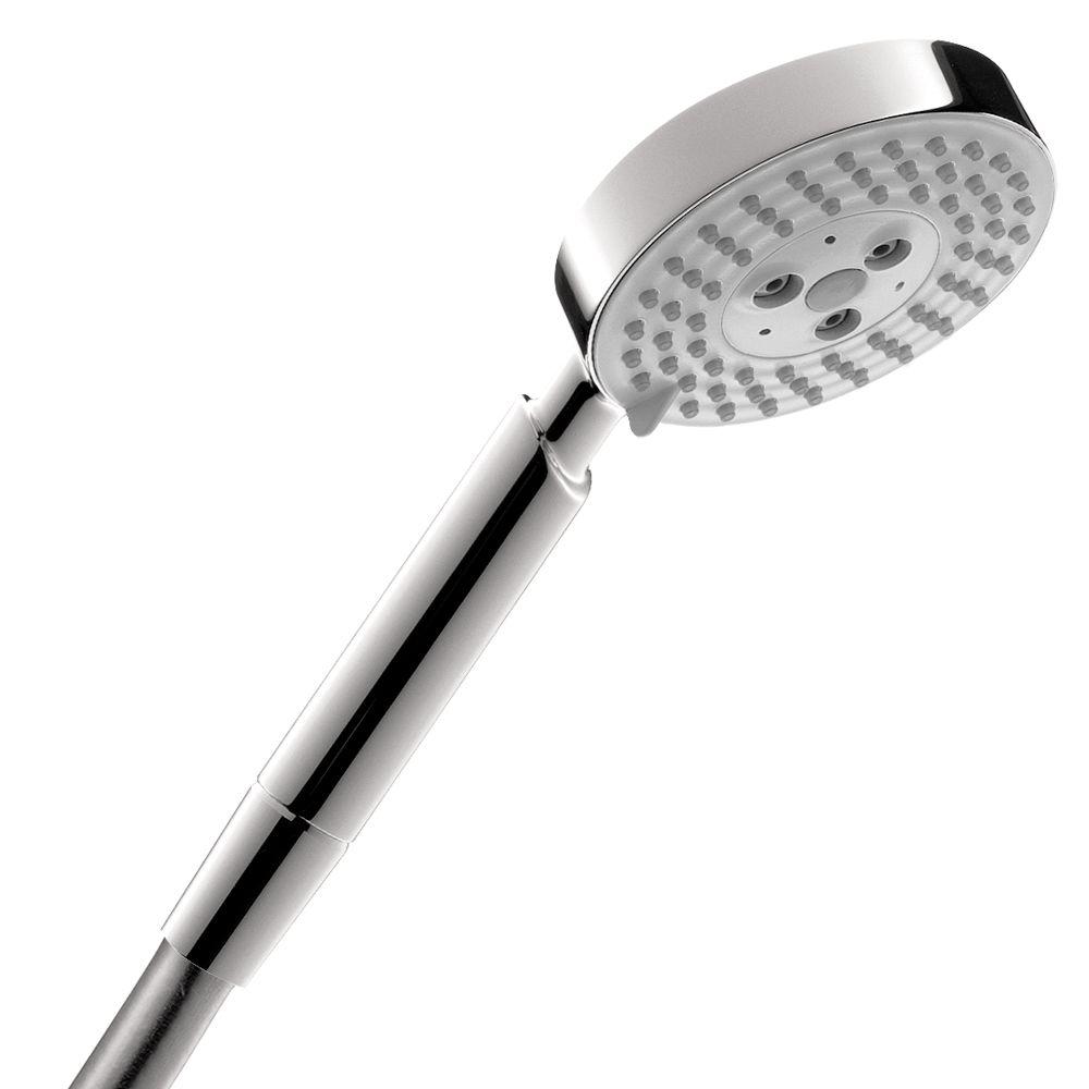 Hansgrohe 3-Spray 4 in. Single Wall Mount Handheld Rain Shower Head in ...