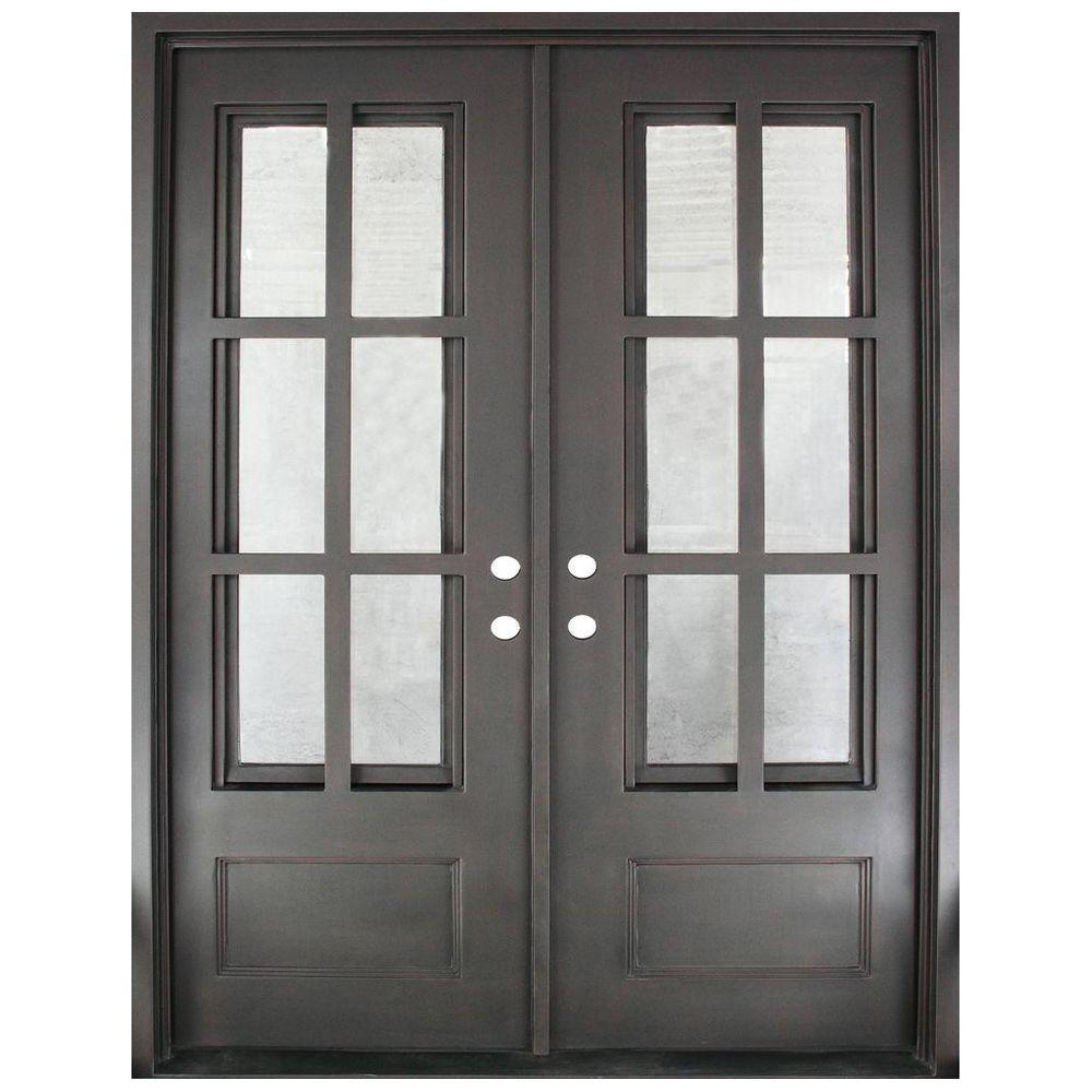Iron Doors Unlimited 62 In X 81 5 In Craftsman Classic 12 Lite