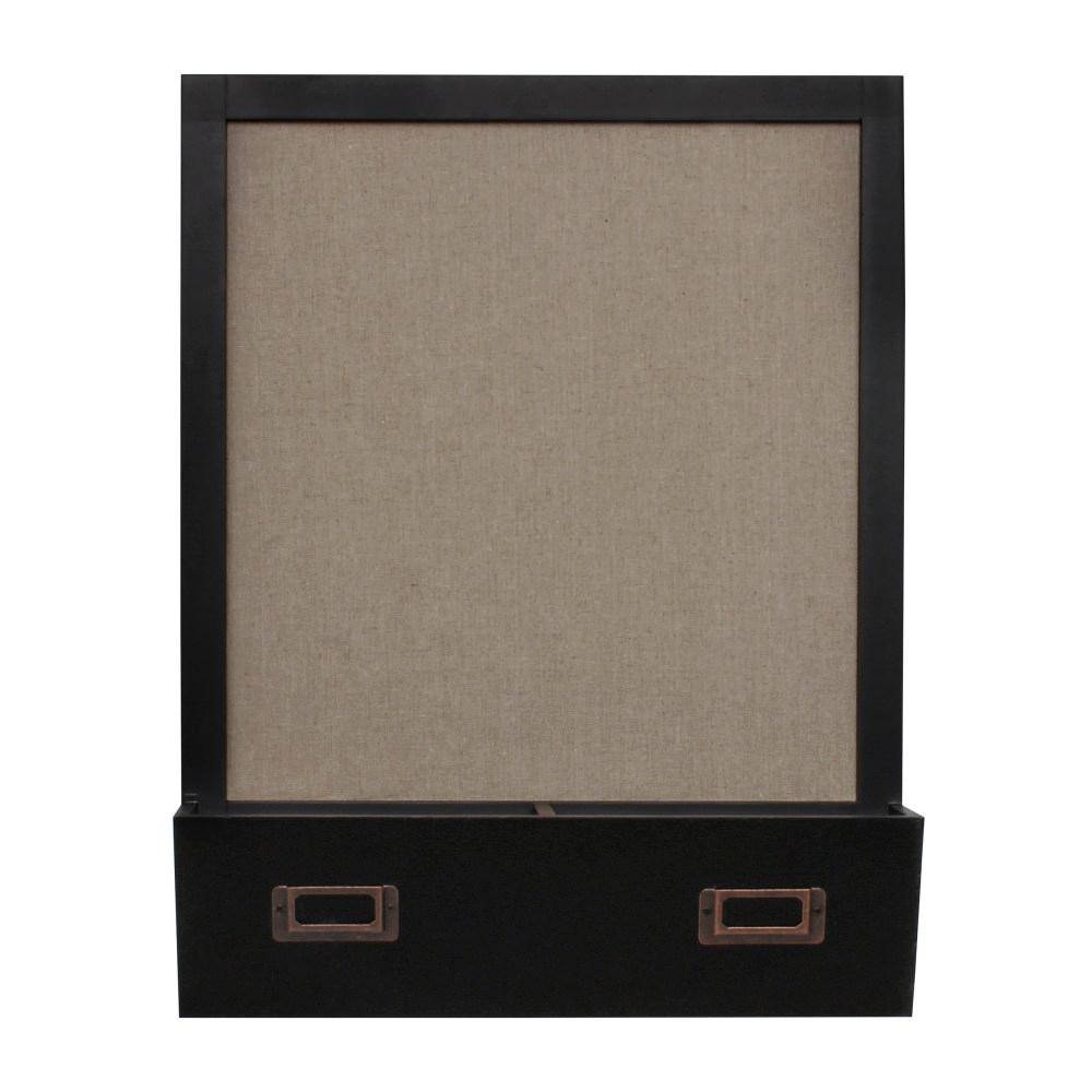 DesignOvation Wall Hanging Black Multi Function Fabric Pinboard Memo ...