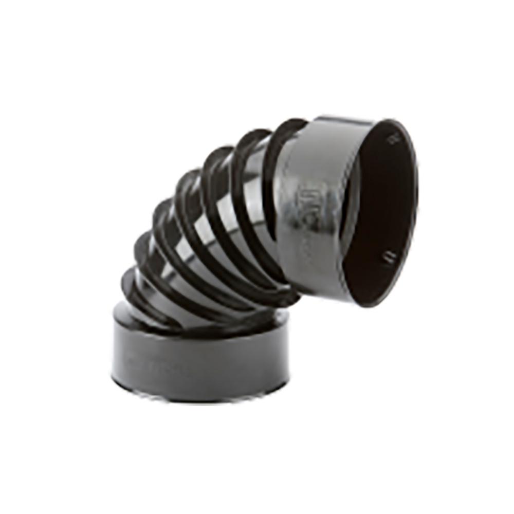 FLEX-Drain Pro 4 in HDPE 90-Degree Elbow-HPF4ELB - The Home Depot