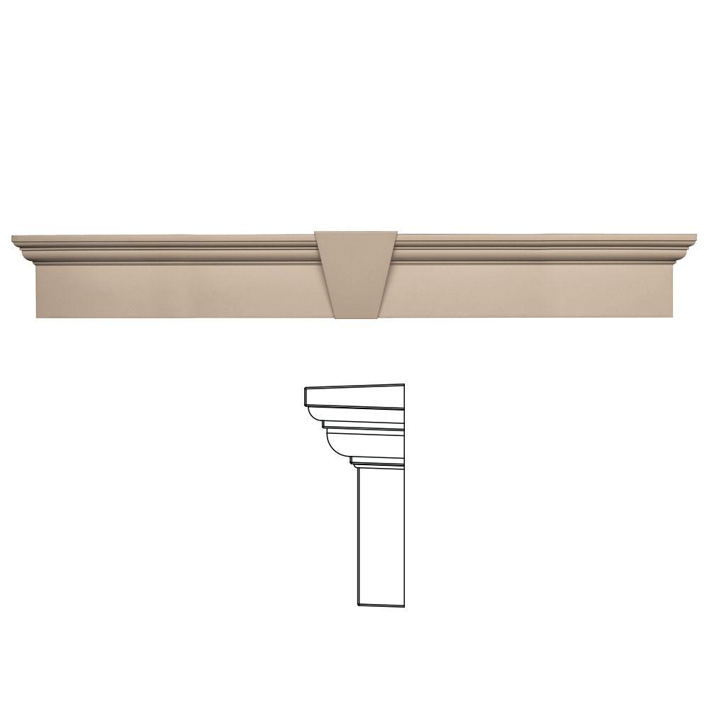 Builders Edge 9 in. x 65-5/8 in. Flat Panel Window Header with Keystone ...
