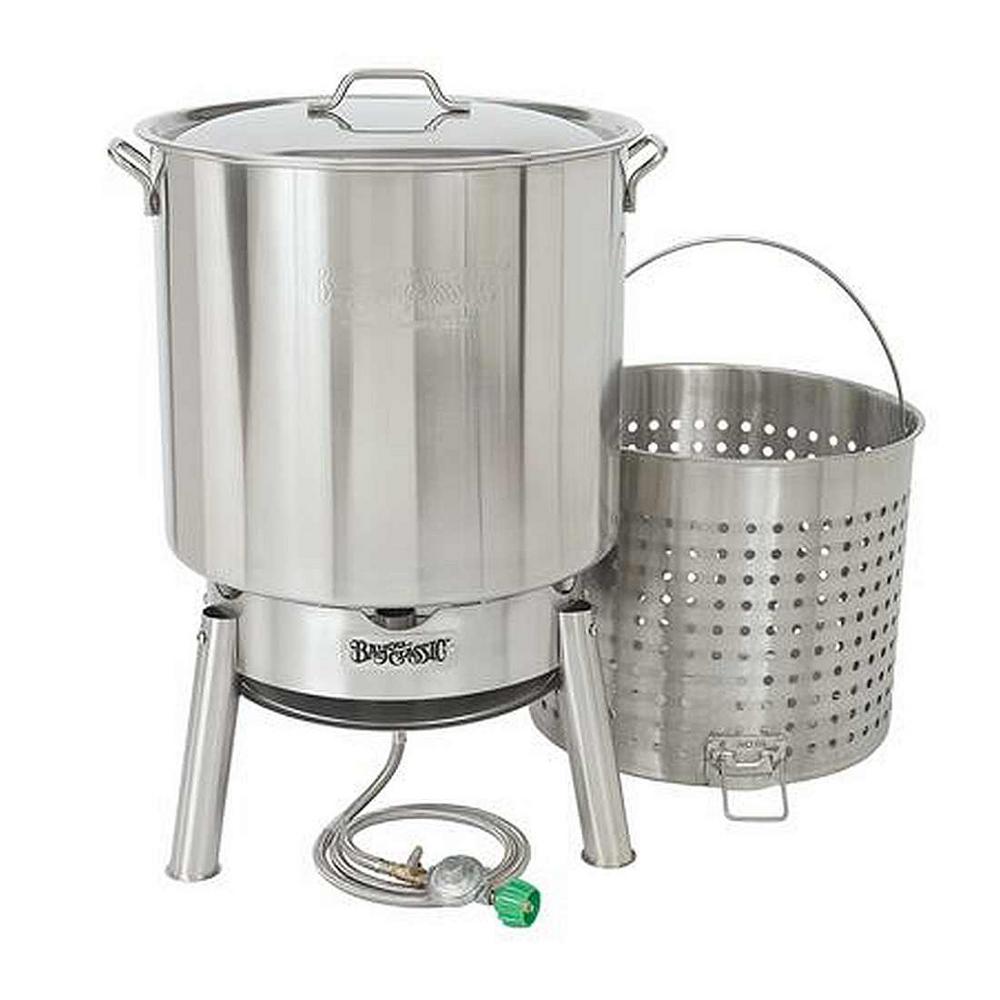 Bayou Classic 44 qt. Stainless Steel Boil and Steam Cooker Kit-KDS-144 ...