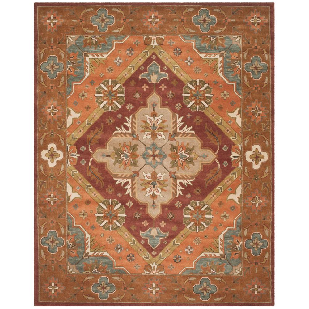 Safavieh Heritage Rust 6 Ft X 9 Ft Area Rug HG948A 6 The Home Depot