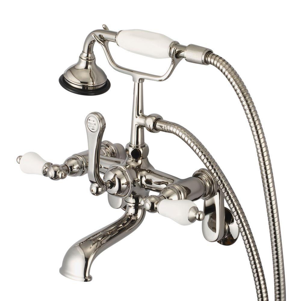 Water Creation 3-Handle Vintage Claw Foot Tub Faucet with Hand Shower ...