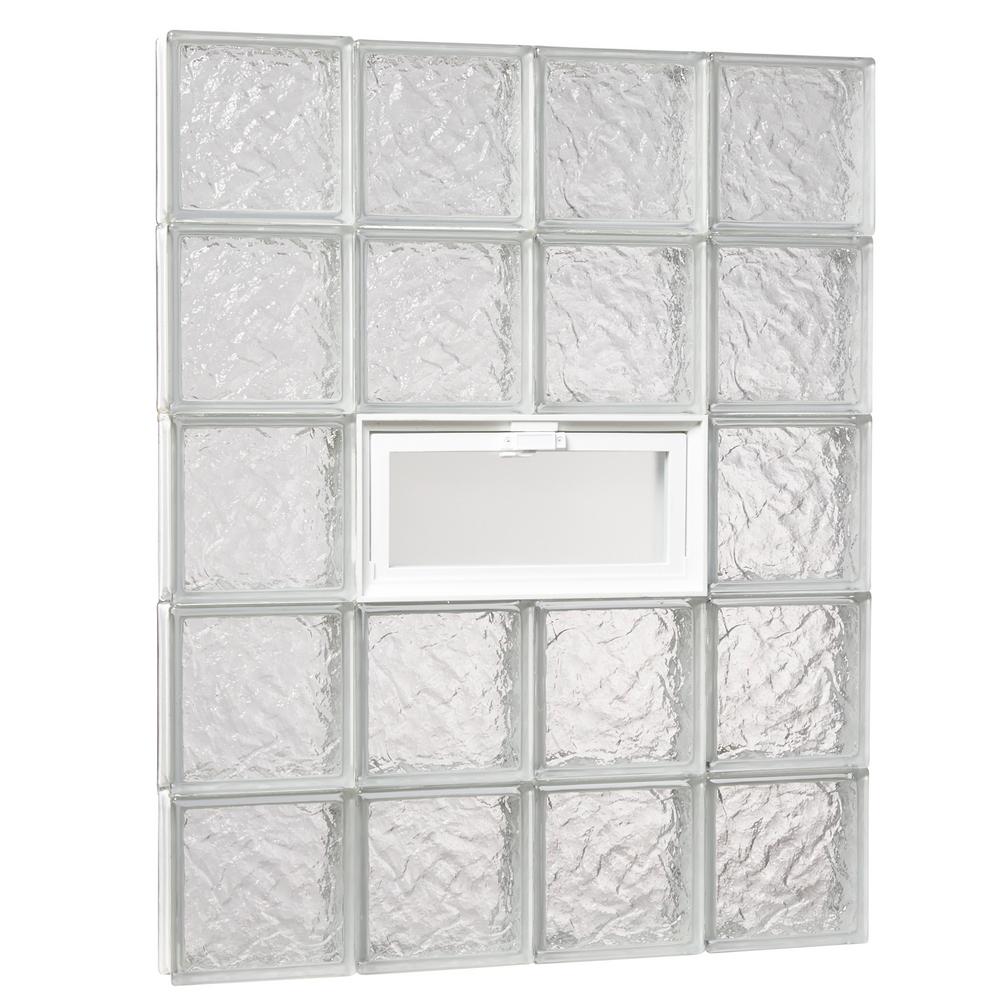 TAFCO WINDOWS 31 in. x 38.75 in. x 3.125 in. Ice Pattern Glass Block ... TAFCO WINDOWS 31 in. x 38.75 in. x 3.125 in. Ice Pattern Glass Block ...
