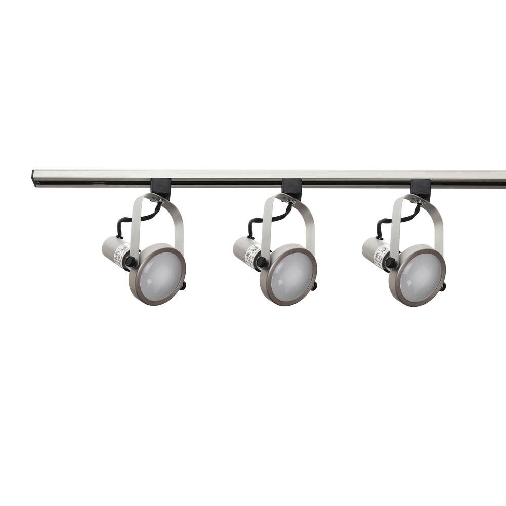 Hampton Bay 12 ft. 120 Volt Flexible Track Lighting Starter Kit in ...