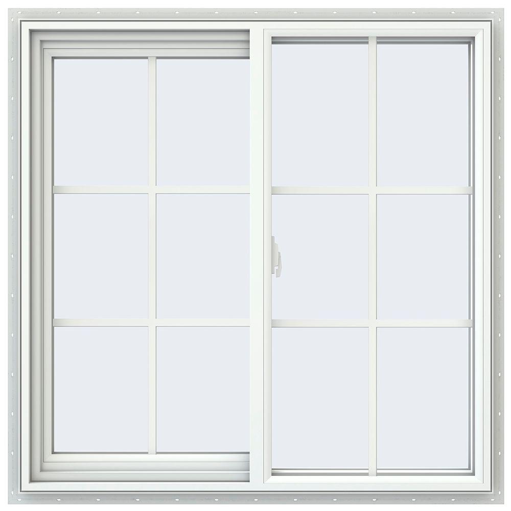 JELD-WEN 35.5 in. x 35.5 in. V-2500 Series Left-Hand Sliding Vinyl ...