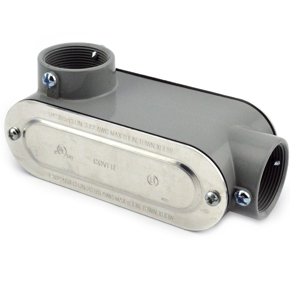 BRIDGEPORT 1-1/2 in. Combination Type LL/LR Conduit Bodies (2-Pack)-LLR ...