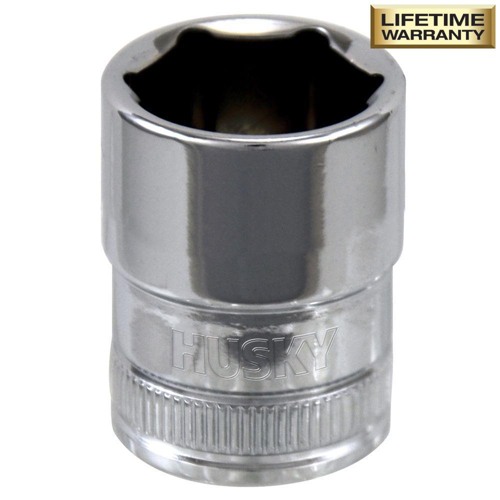 Husky 3/8 in. Drive 15 mm 6-Point Metric Standard Socket-H3D6P15MM ...