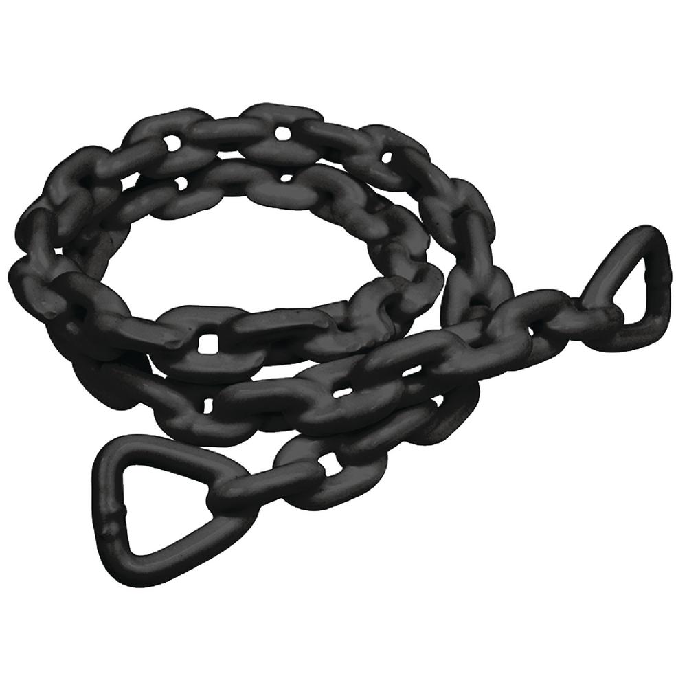 Seachoice 1/4 in. X 4 ft. Black PVC Coated Galvanized Anchor Lead Chain ...