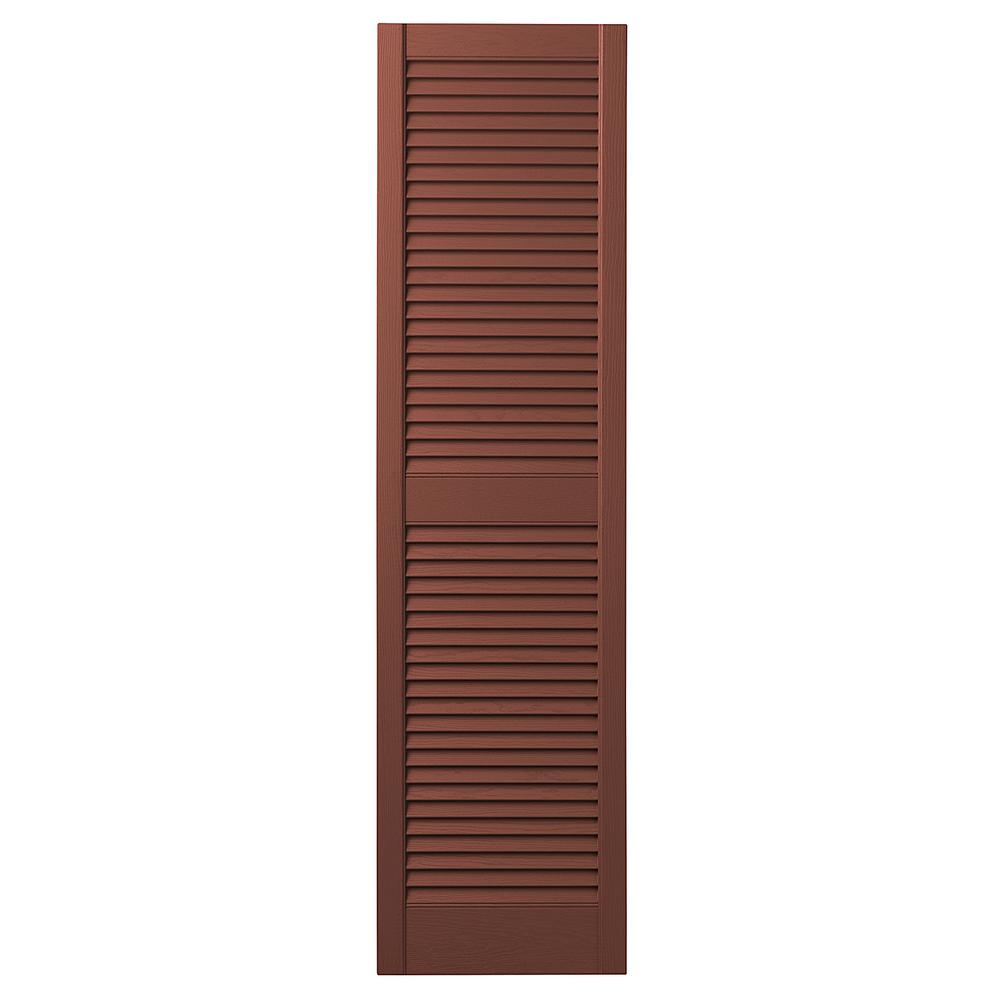 Ply Gem 12 in. x 59 in. Open Louvered Polypropylene Shutters Pair in ...