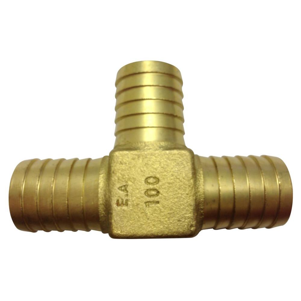 Water Source 1 in. x 1 in. x 1 in. Barbed Brass Yard Hydrant Tee ...
