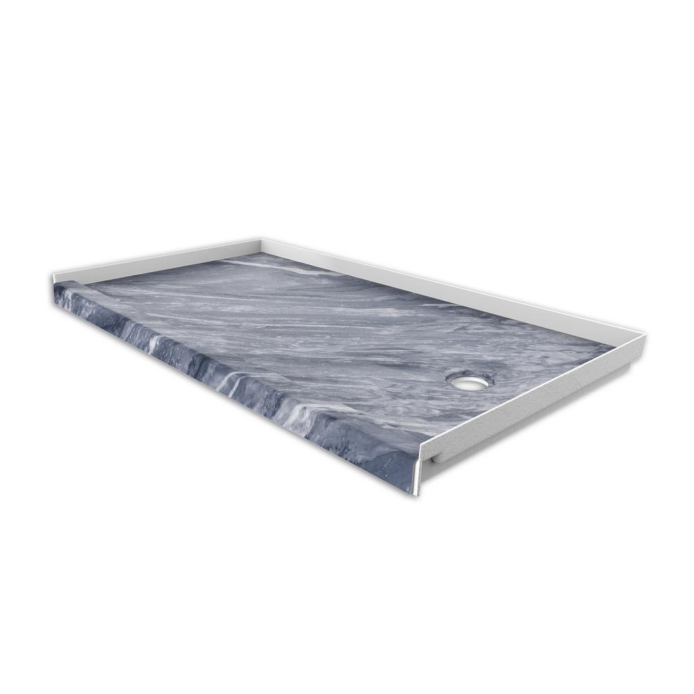 FlexStone 30 in. x 60 in. Single Threshold Shower Base with Right Hand ...
