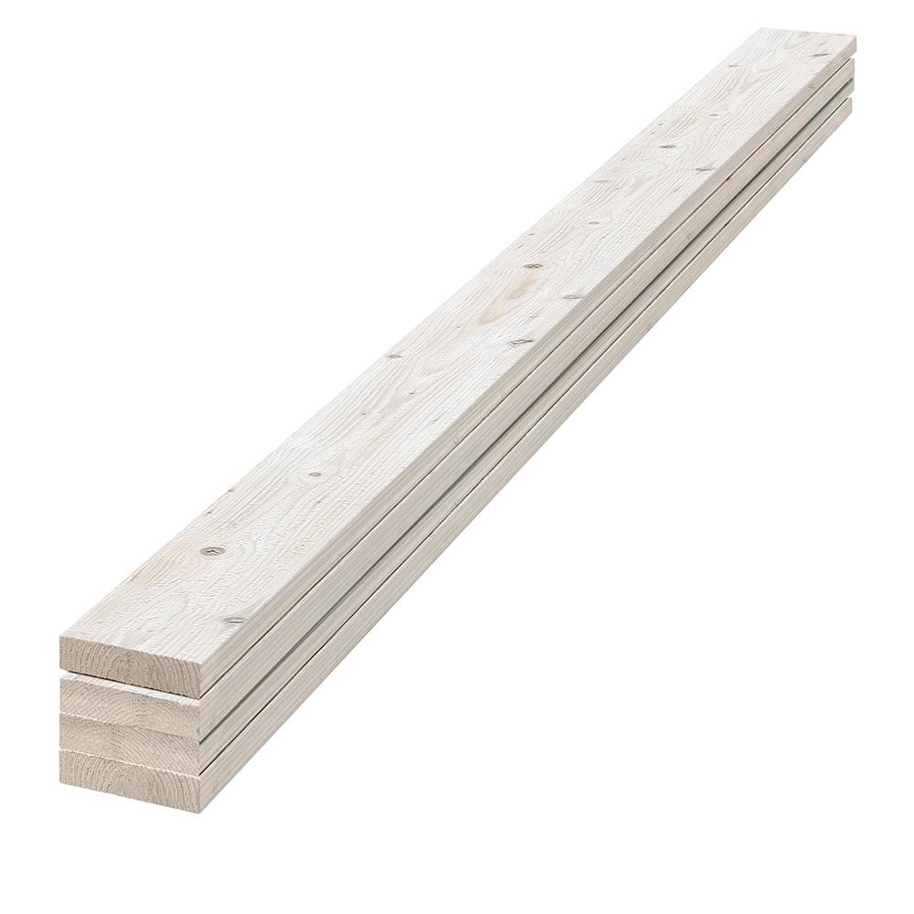 Timeline Wood 11/32 in. x 5.5 in. x 47.5 in. Distressed White Wood ...