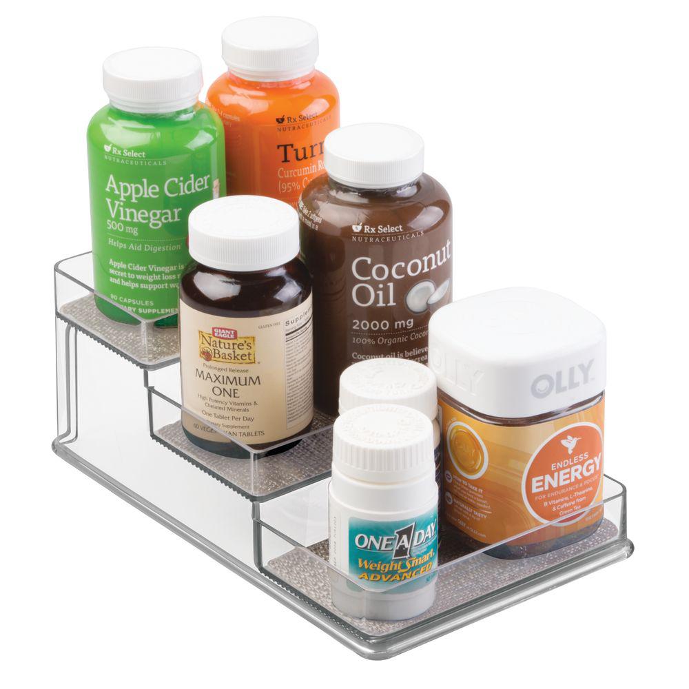 interDesign Twillo 3-Tier Stadium Spice Rack in Metallico/Clear 34482 ...