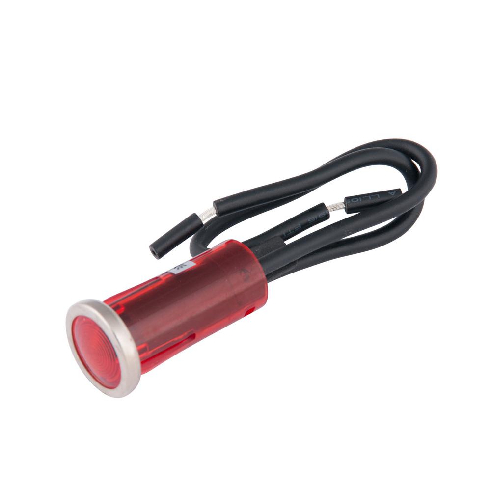 Calterm 3 Amp Red LED Chrome Indicator Lamp-40450 - The Home Depot
