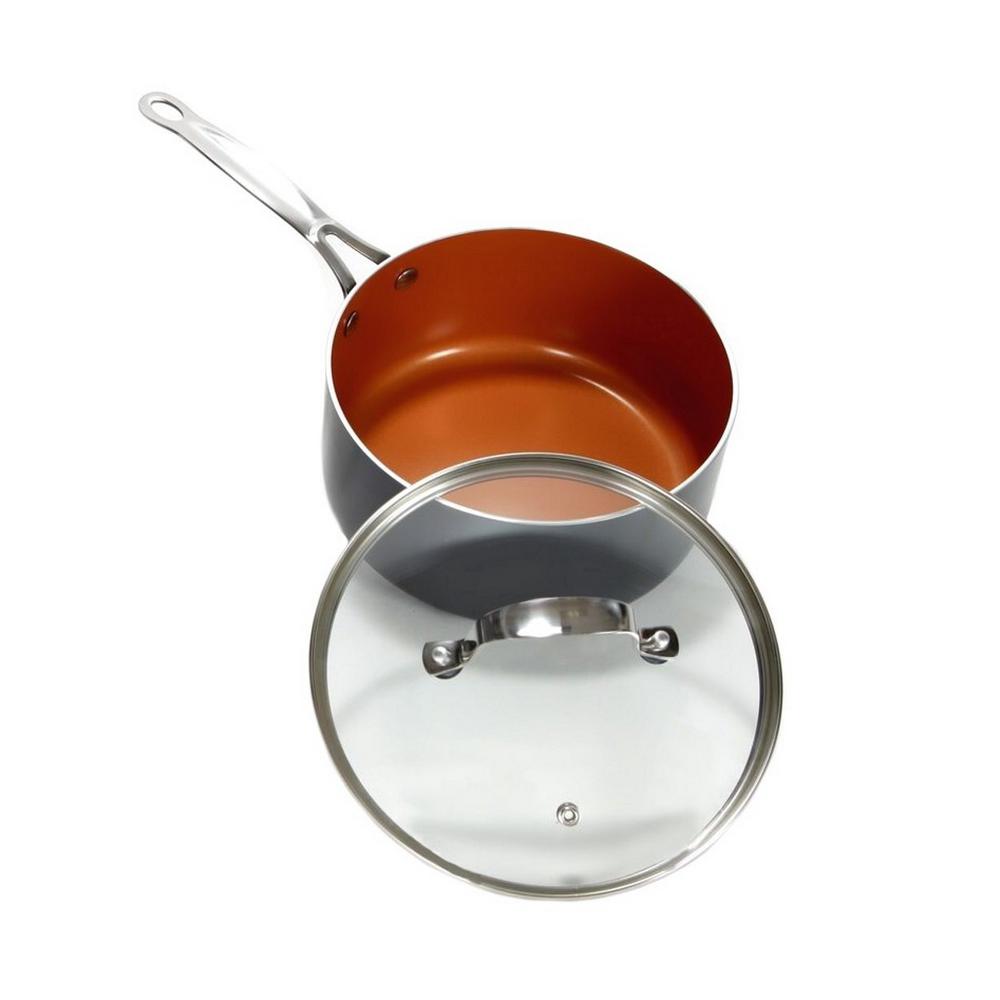 Gotham Steel 3 qt. Aluminum Ti-Ceramic Nonstick Sauce Pan with Glass ...