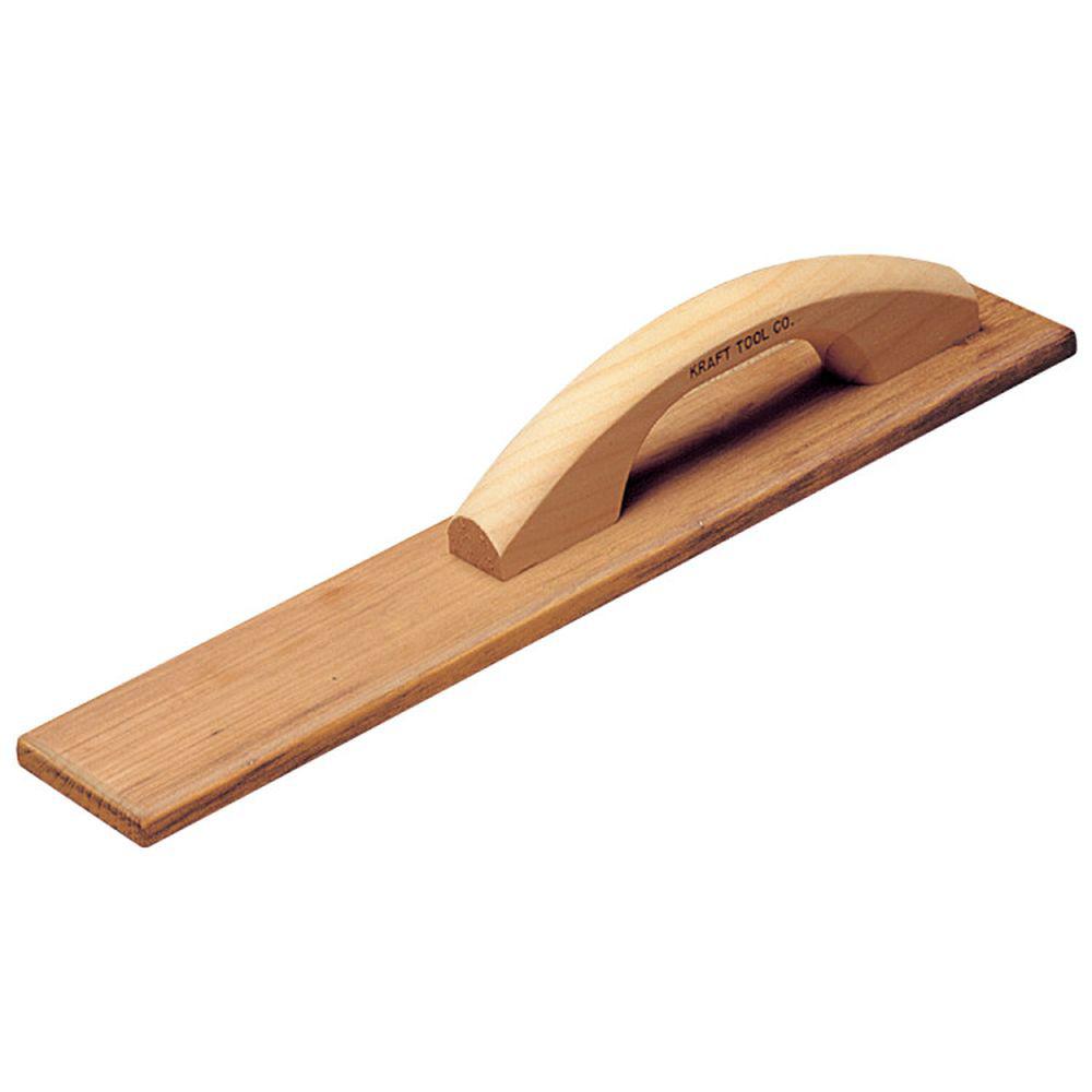 Kraft Tool Co. 18 in. x 3-1/4 in. Teakwood Concrete Hand Float - Wood ...