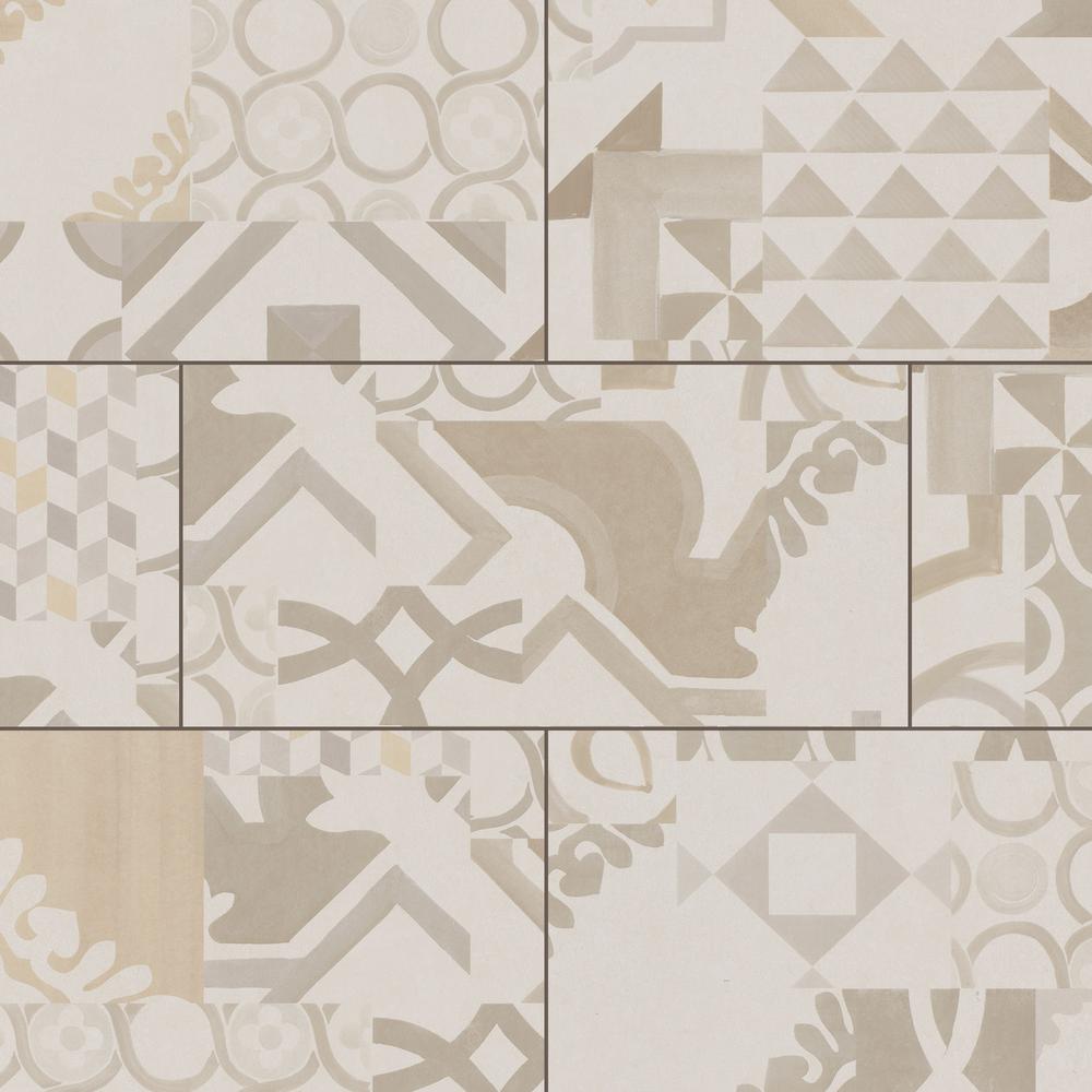 LifeProof Atascosa Neutral Geo Tile 12 in. W x 23.82 in. L Luxury Vinyl ...