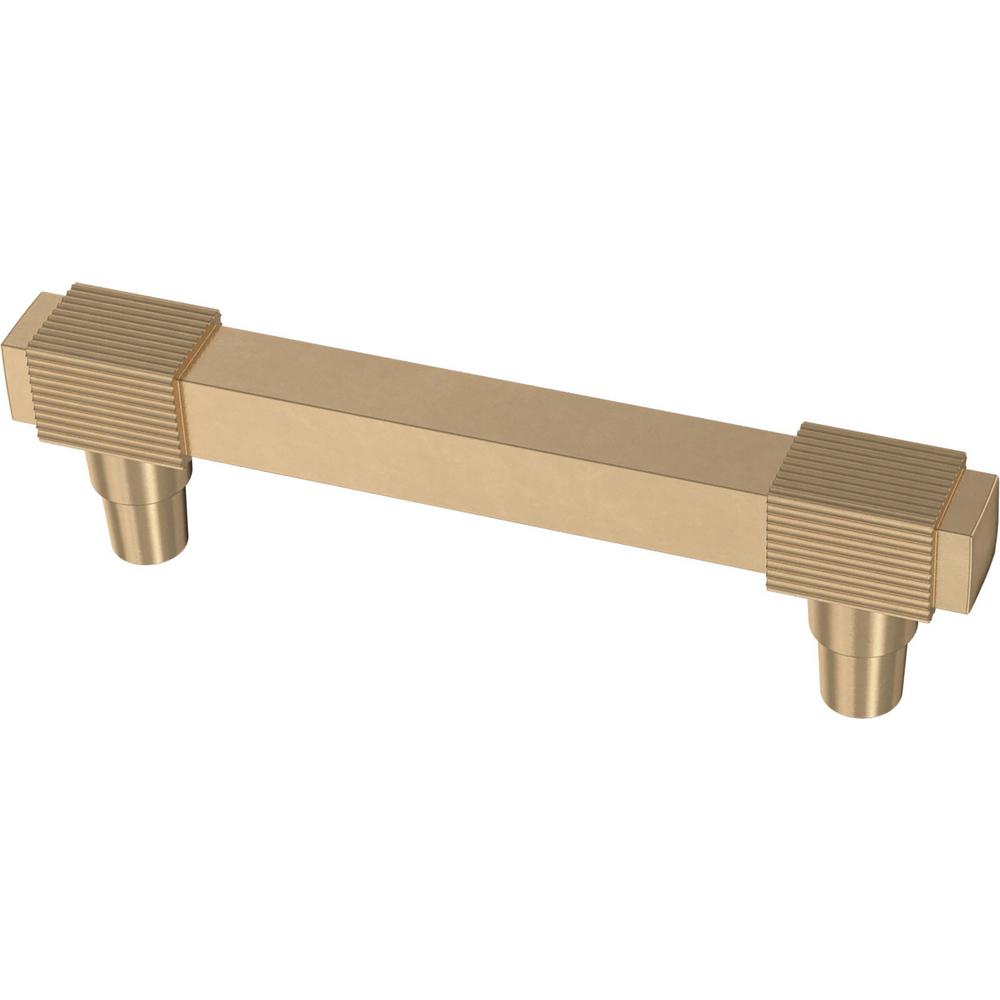 Liberty Fluted Square 3-3/4 in. (96 mm) Champagne Bronze Drawer Pull ...