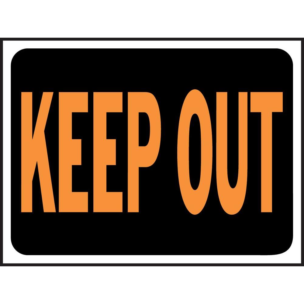 HY-KO 9 in. x 12 in. Plastic Keep Out Sign-3010 - The Home Depot