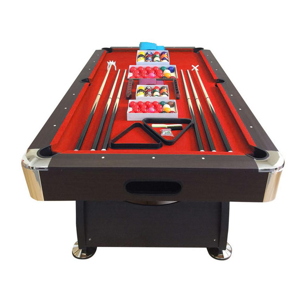Red Devil 7 ft. Pool Table with Ball Return in Red