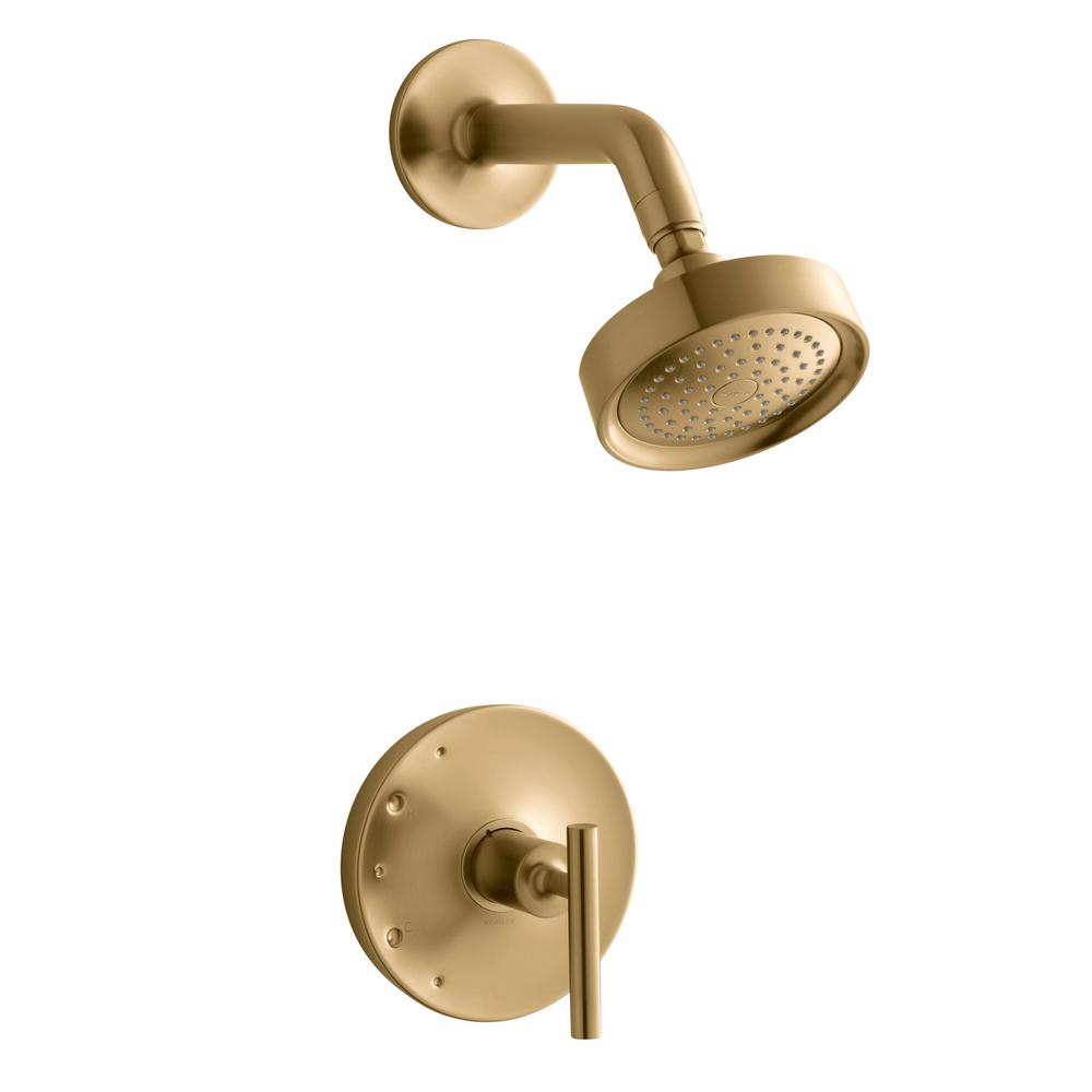KOHLER 1-Handle Rite-Temp Shower Valve Trim in Vibrant Moderne Brushed ...
