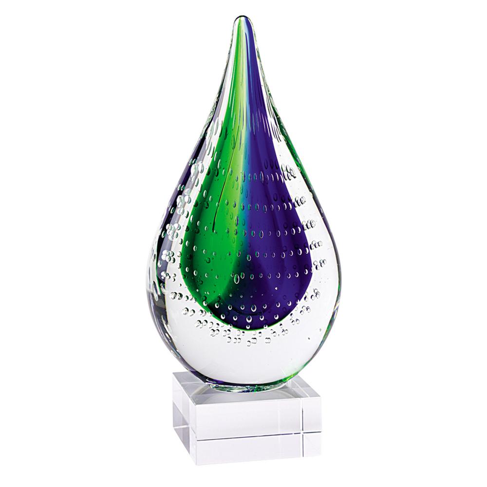Badash Crystal Firestorm Murano Style Art Glass 11 in. Abstract ...