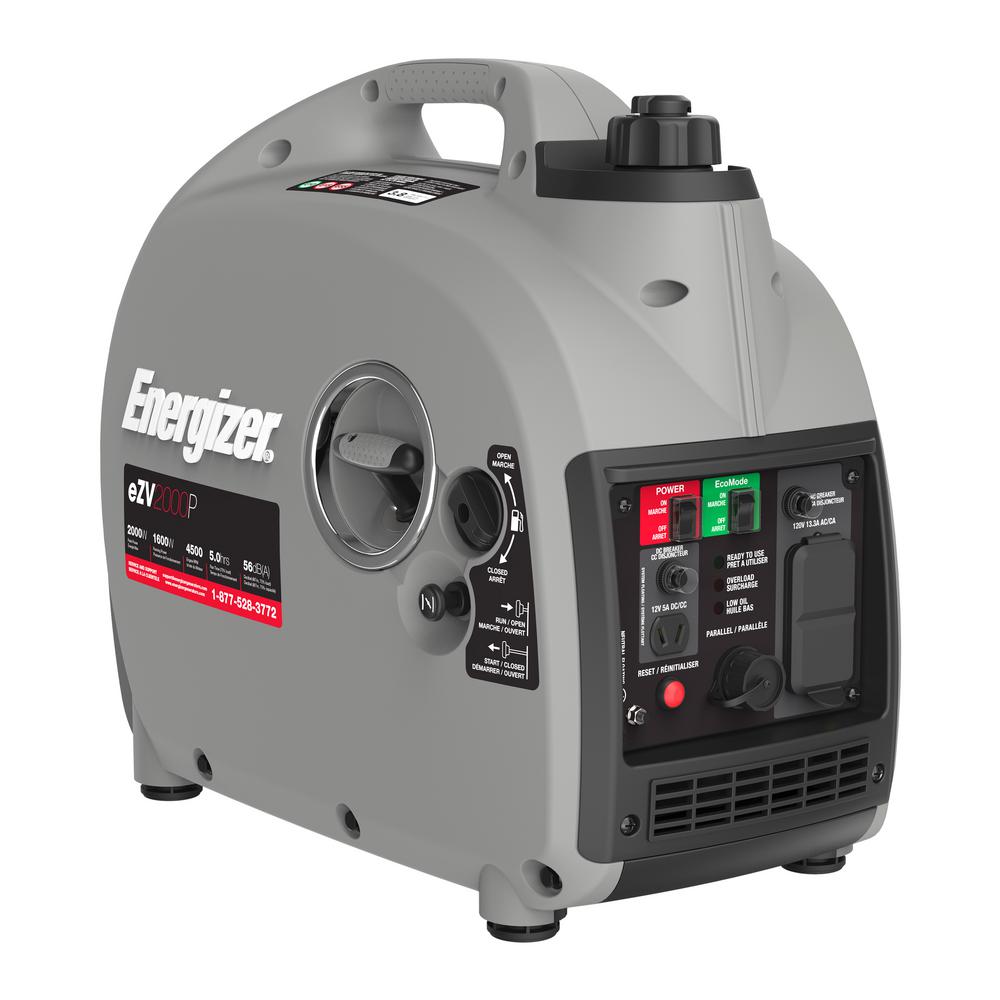 Energizer 2,000-Watt Gas Powered Portable Inverter Generator with ...