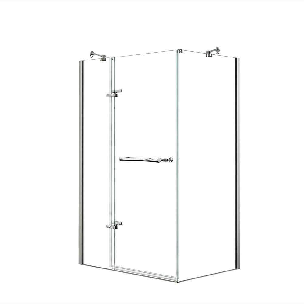 Maax Reveal 33 7 8 In X 48 In X 71 1 2 Frameless Corner Pivot Shower