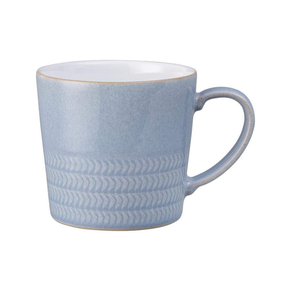 Denby Natural 13.52 oz. Denim Texture Stoneware Large Coffee Mug-NDMN ...