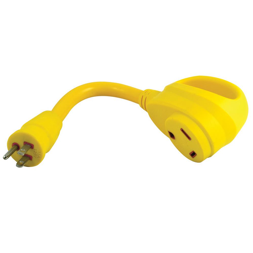 ParkPower 15 Amp 125-Volt 3-Prong Male Plug to 30 Amp 125-Volt RV ...