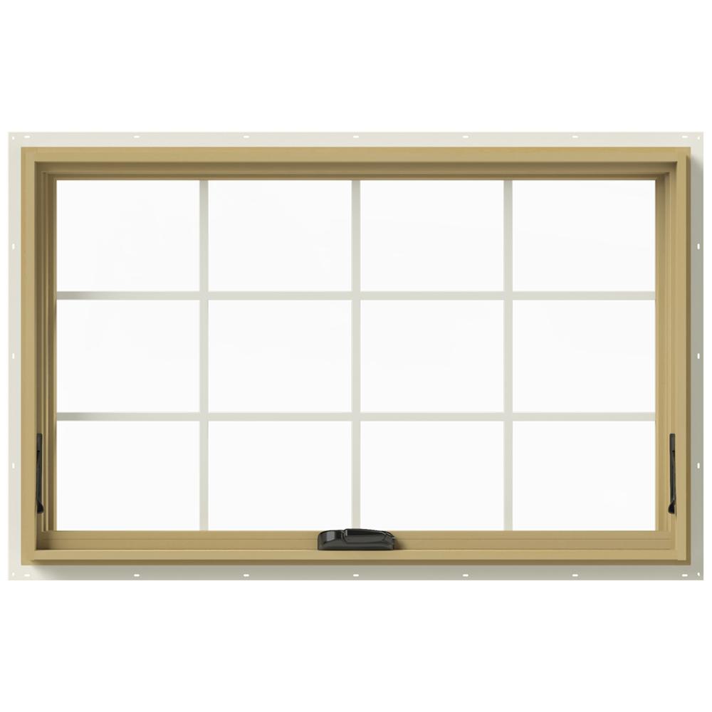 JELD-WEN 48 in. x 30 in. W-2500 Awning Aluminum Clad Wood Window ...