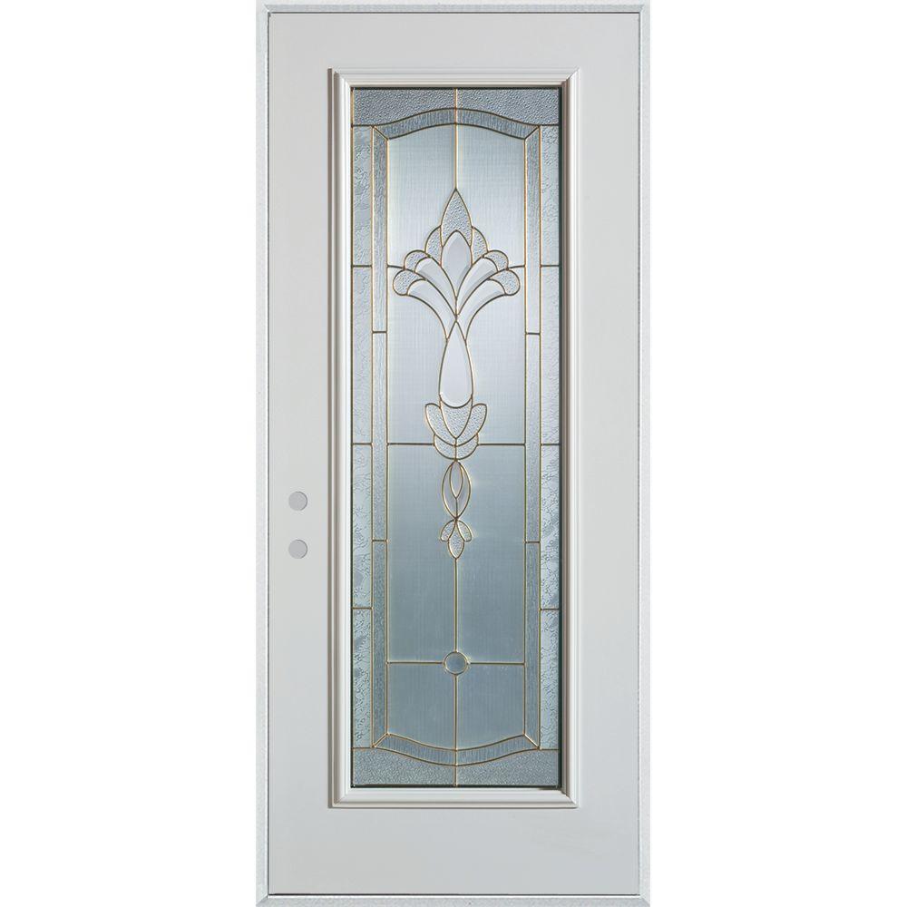 Stanley Doors 36 in. x 80 in. Traditional Patina Full Lite Prefinished ...