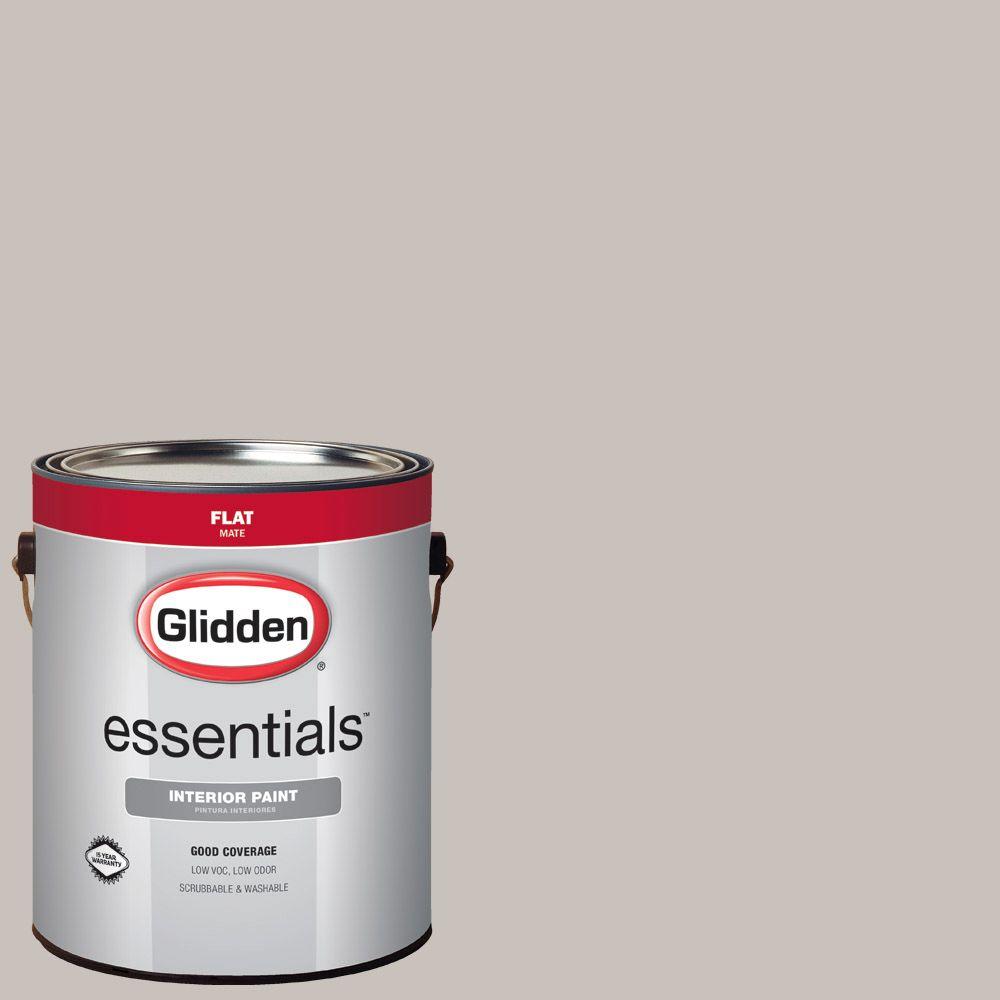 Glidden Essentials 1 gal. #HDGWN23D Roma Haze Grey Flat Interior Paint ...