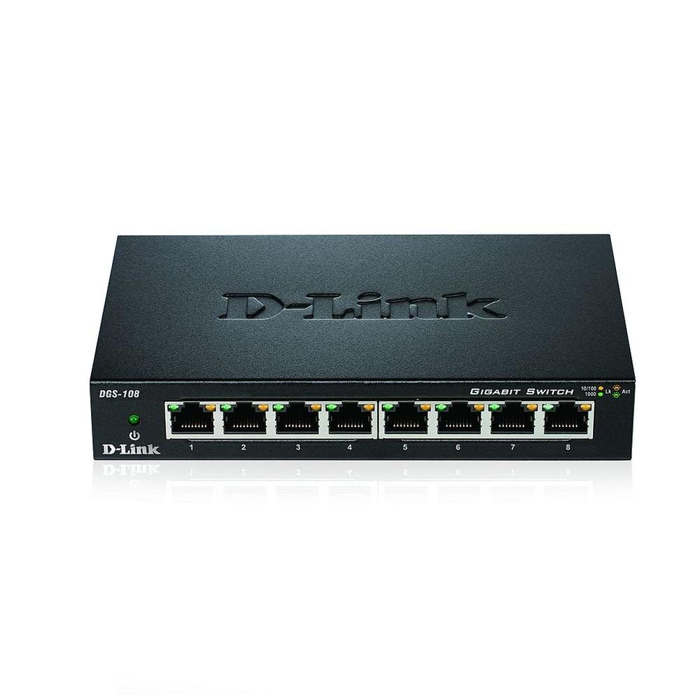 D-Link DGS-108 Un-Managed 8-Port 10/100/1000Mbps Switch-DGS108 - The ...