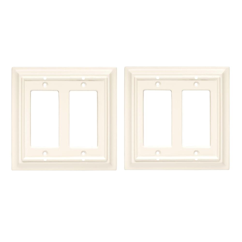 Hampton Bay Architectural Wood Decorative Double Rocker Switch Plate ...