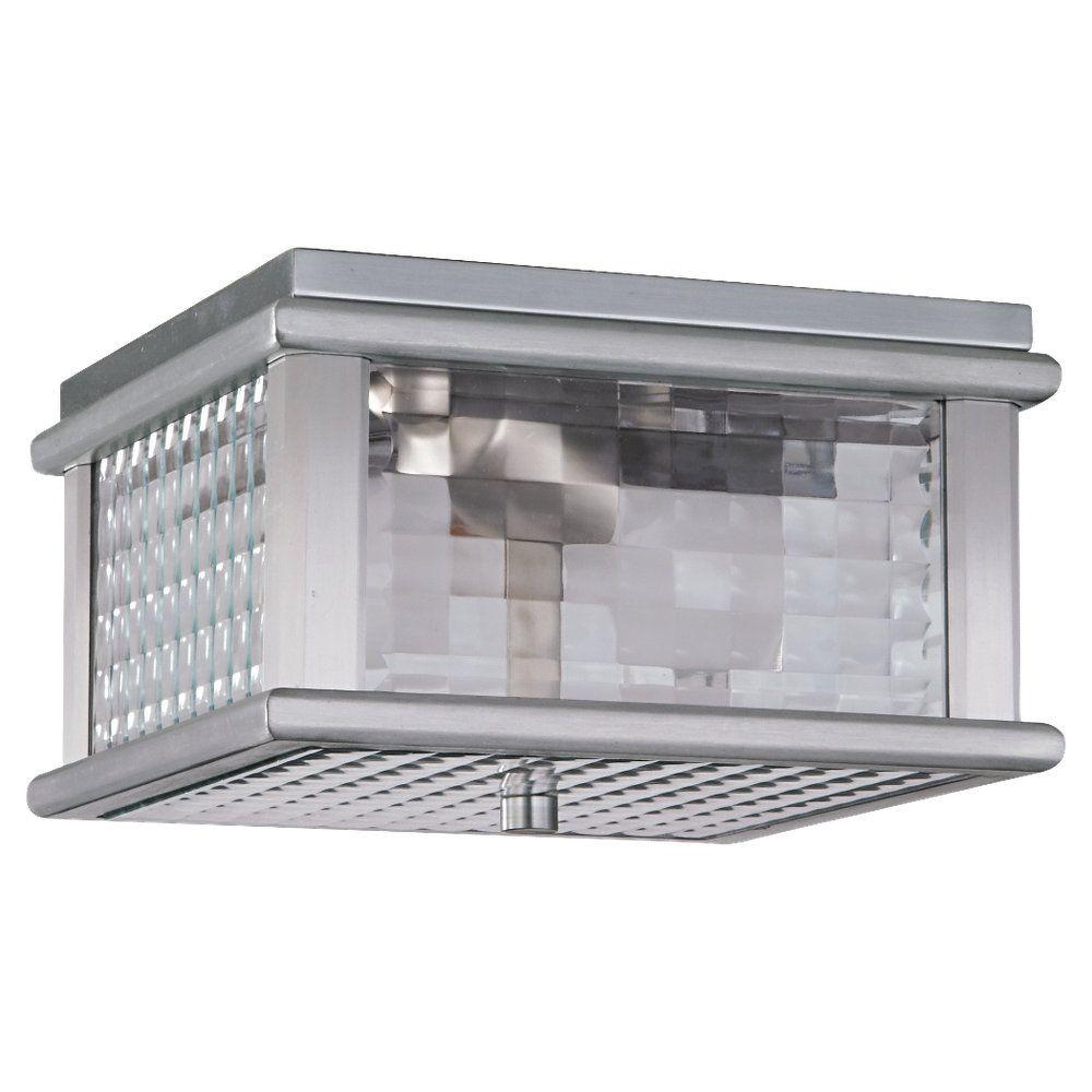 Feiss Mission Lodge 2-Light Brushed Aluminum Outdoor Ceiling Fixture ... Feiss Mission Lodge 2-Light Brushed Aluminum Outdoor Ceiling Fixture ...