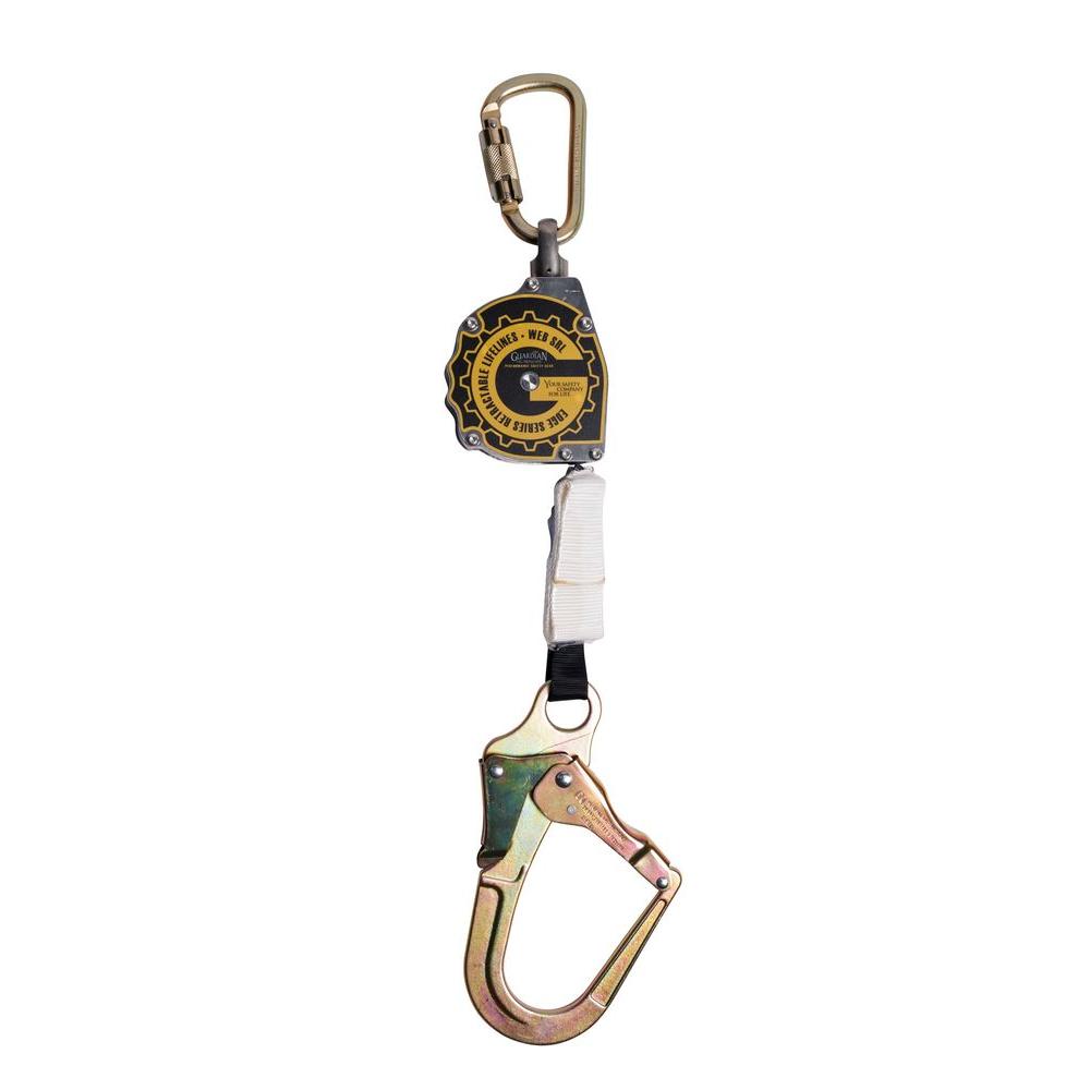 Guardian Fall Protection 11 ft. x 1 in. Nylon Webbing with Rebar Hook ...