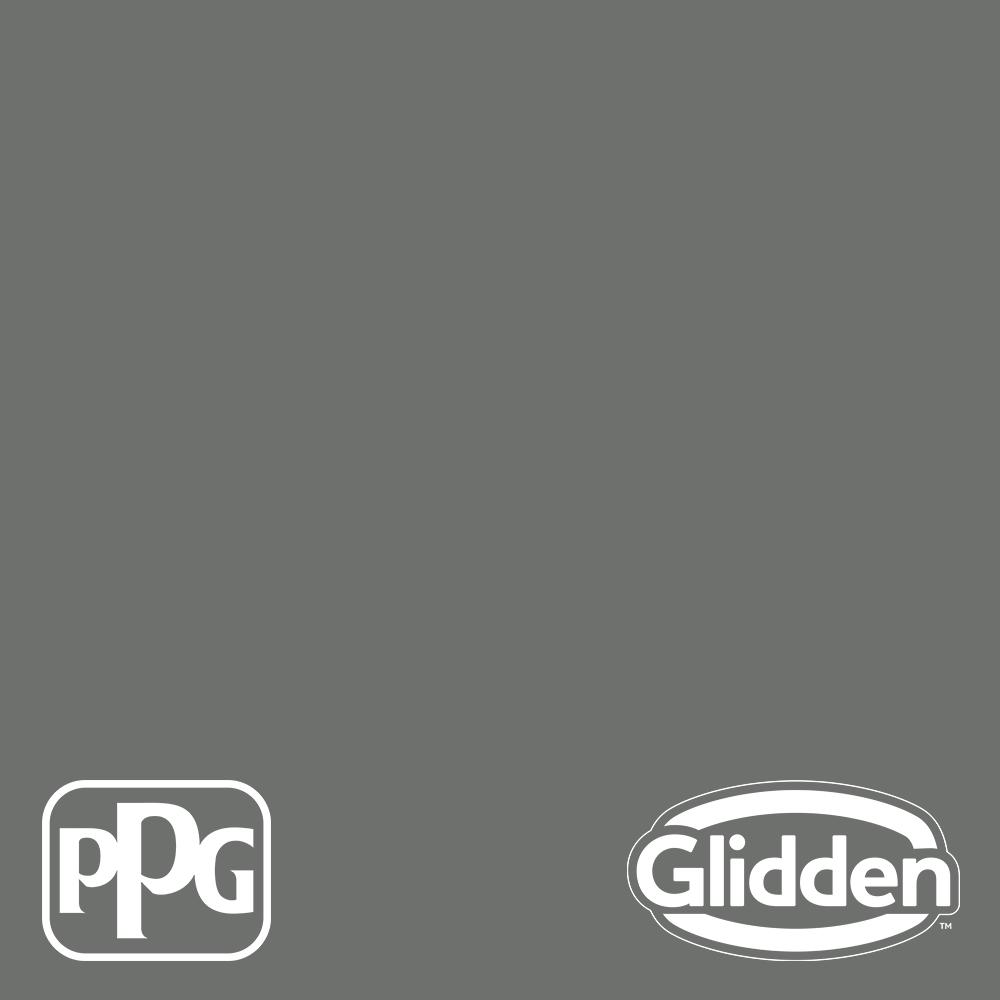 Glidden Premium 1 gal. PPG1010-6 Up In Smoke Flat Exterior Latex Paint ...